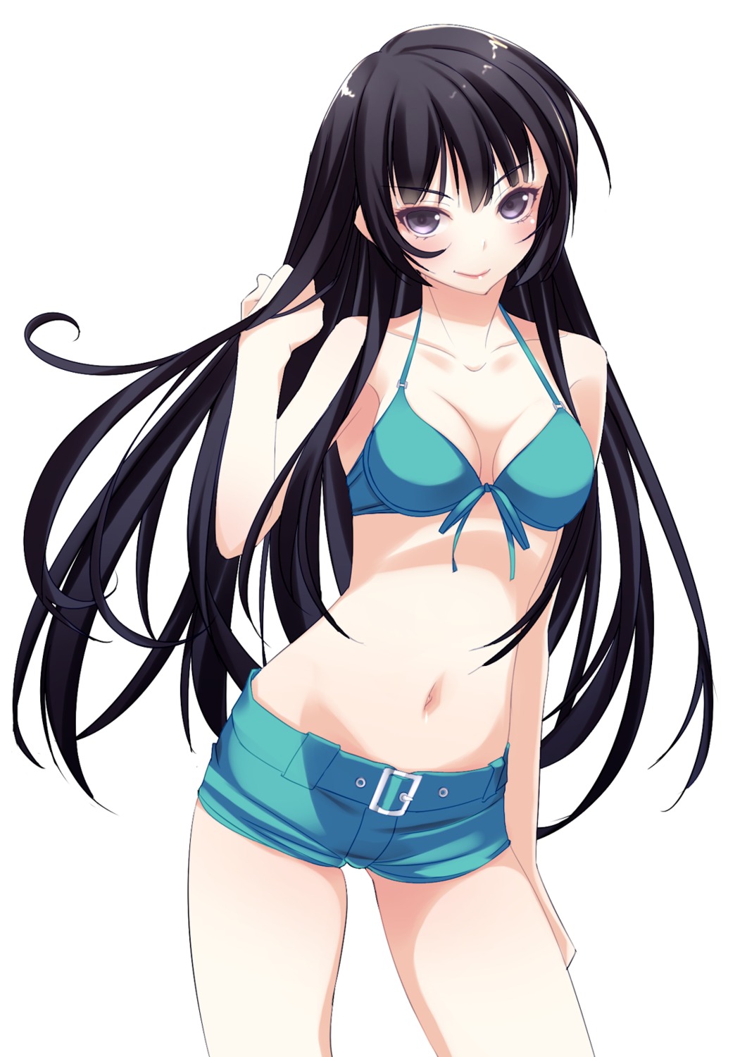 murakami suigun boku wa tomodachi ga sukunai mikazuki yozora bikini top cleavage swimsuits ...